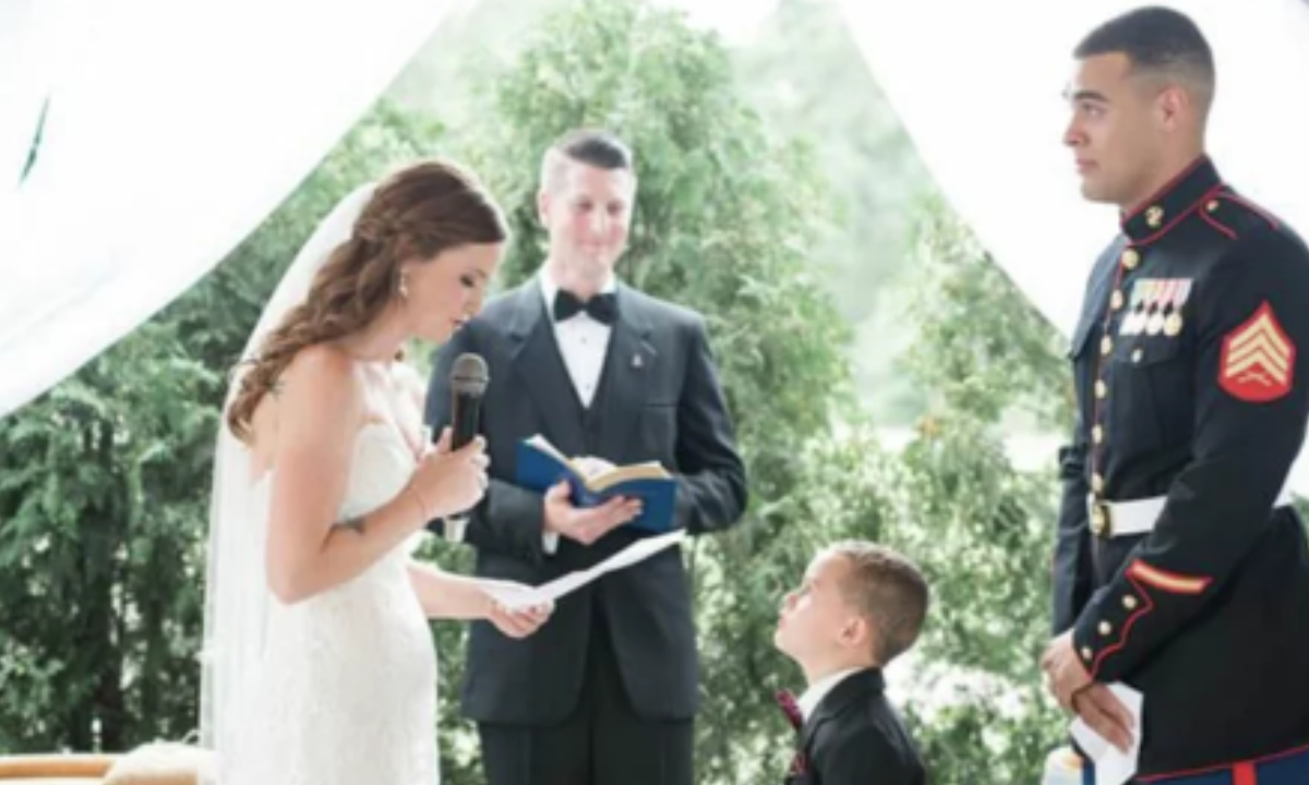 Heartwarming Moment As Stepmom Shares Touching Wedding Vows With Four Year Old Stepson Break Surge 